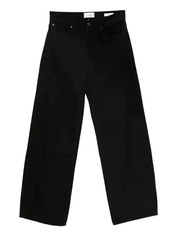 FRAME Denim Bow Wide-leg Jeans - Black