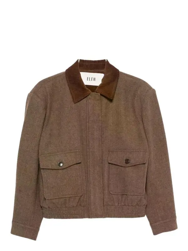 ELEH Corduroy Collar Jacket - Brown