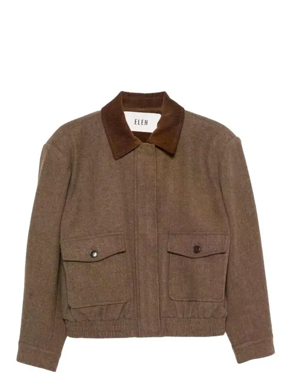 ELEH Corduroy Collar Jacket - Brown