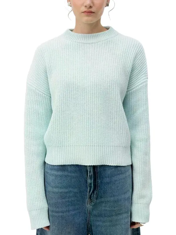 Hugo Ribbed-knit Drop-shoulder Sweater - Blue
