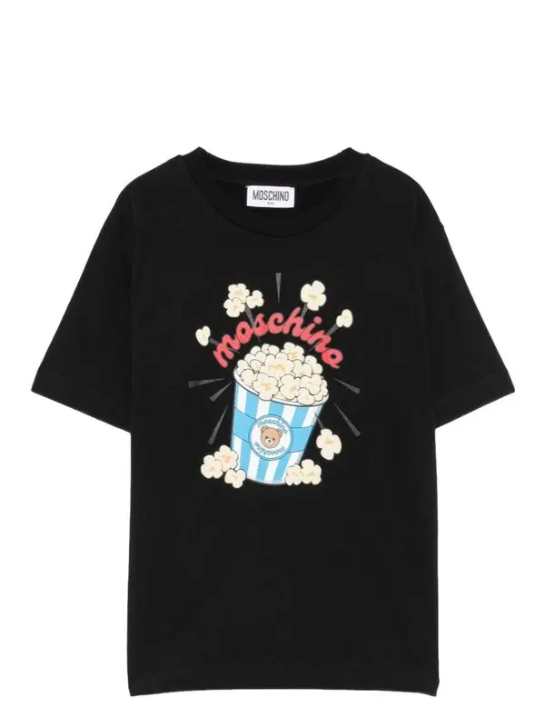 Moschino Popcorn Print T-shirt - Black