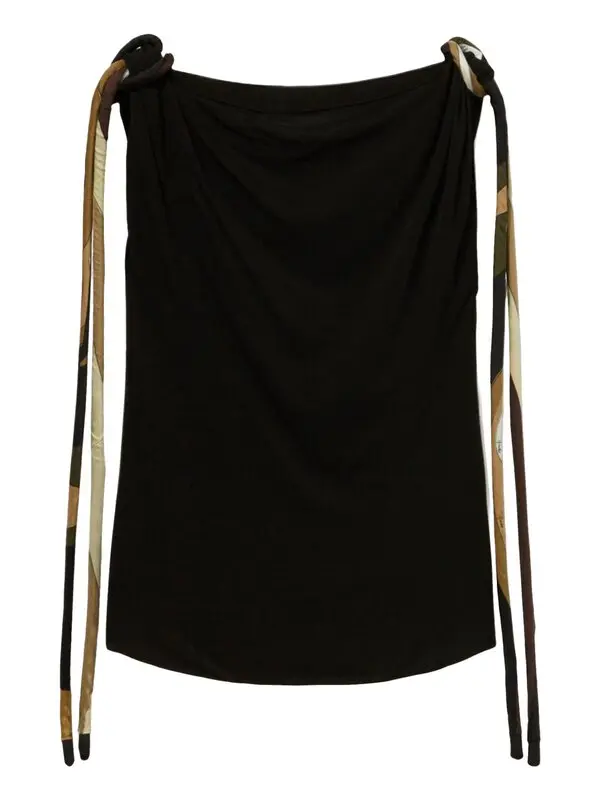 Emilio Pucci Vivara Knot Top - Black