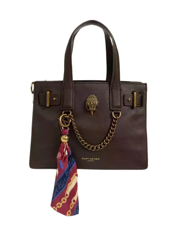 Kurt Geiger Small Sloane Leather Tote Bag - Brown