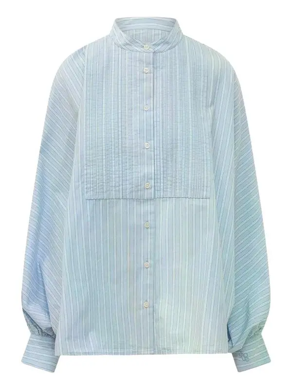 SOSUE Antonia Smocked Detail Blouse - Blue