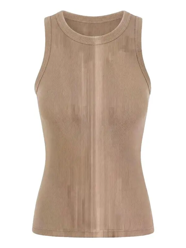 HANDVAERK Ribbed Racerback Tank - Brown
