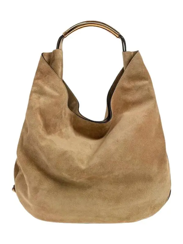 Moschino Medium Handle Me Suede Tote Bag - Neutrals