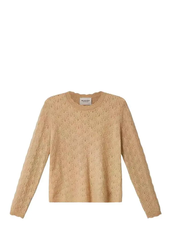 MARANT ETOILE Obeline Openwork Knit Sweater - Neutrals