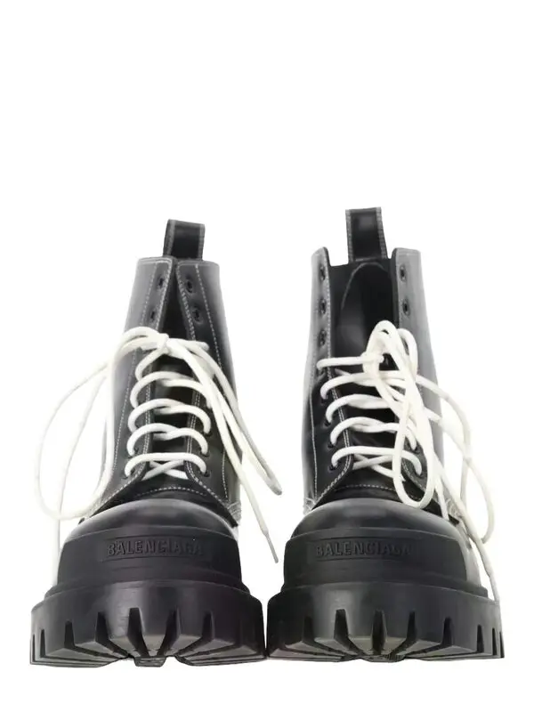 Balenciaga Strike Lace-up Ankle Boots - Black