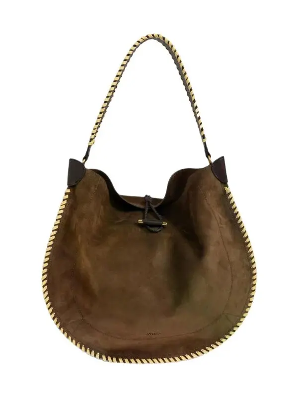 Isabel Marant Étoile Oskan Whipstitch Leather Tote Bag - Brown