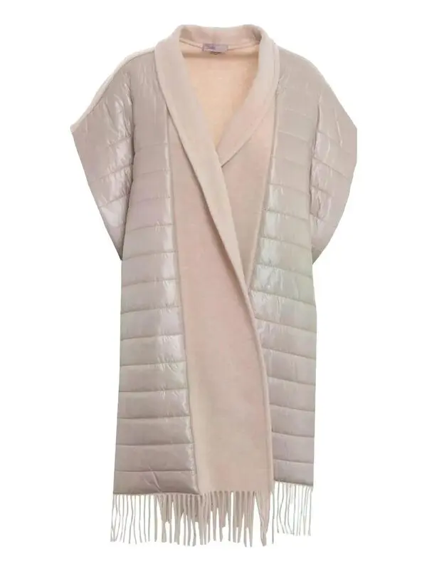 Herno Fringed Hem Quilted Coat - Neutrals