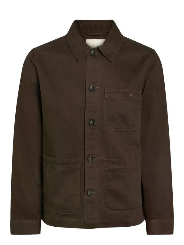 Gant Button-up Patch-pocket Shirt Jacket - Brown