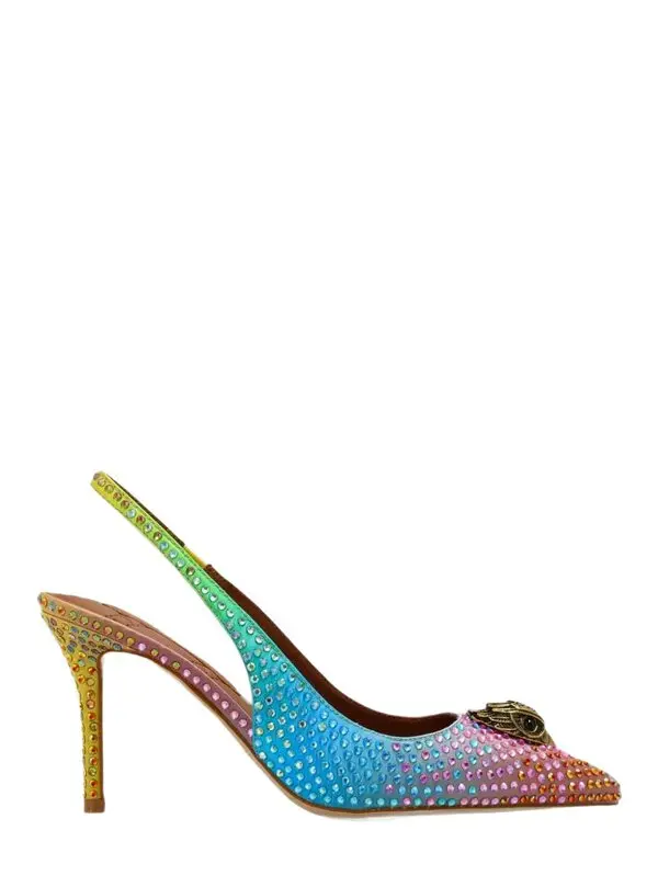 Kurt Geiger Belgravia Sling Crystal-embellished Pumps - Blue