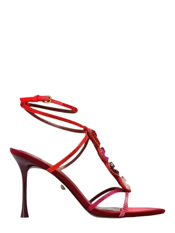 Kurt Geiger Embellished Stiletto Sandals - Red