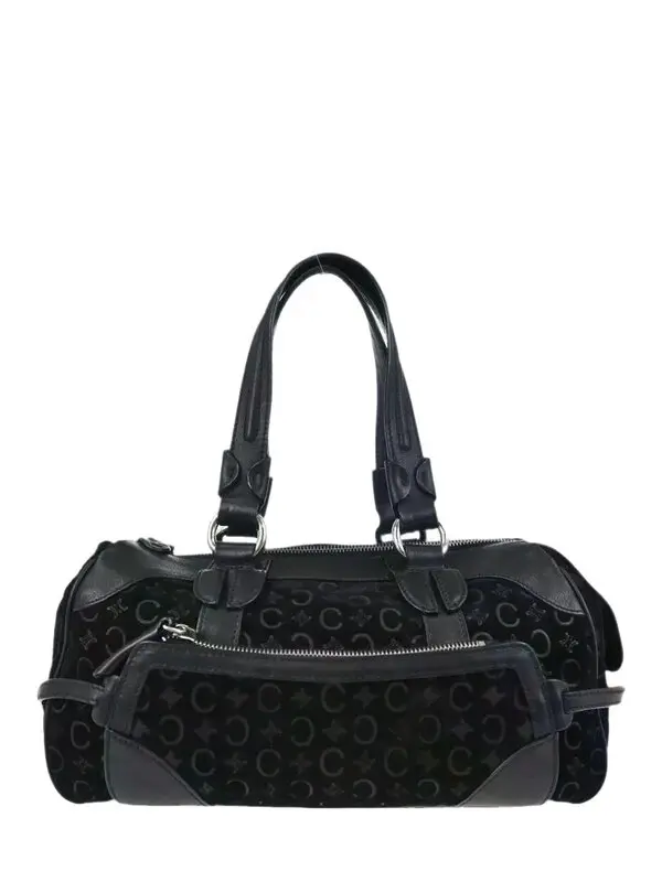 Celine Macadam Suede Travel Bag - Black