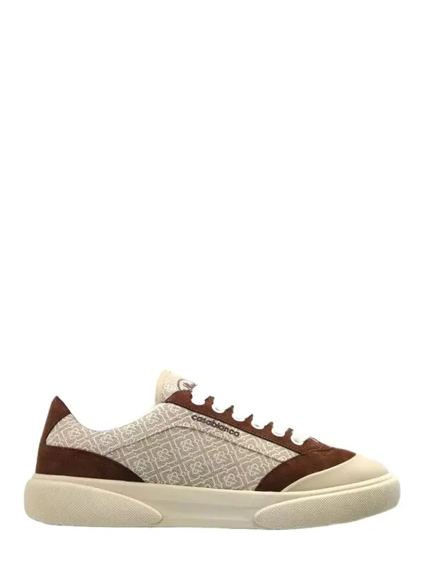 Casablanca Del Mar" Monogram Print Sneakers - Neutrals