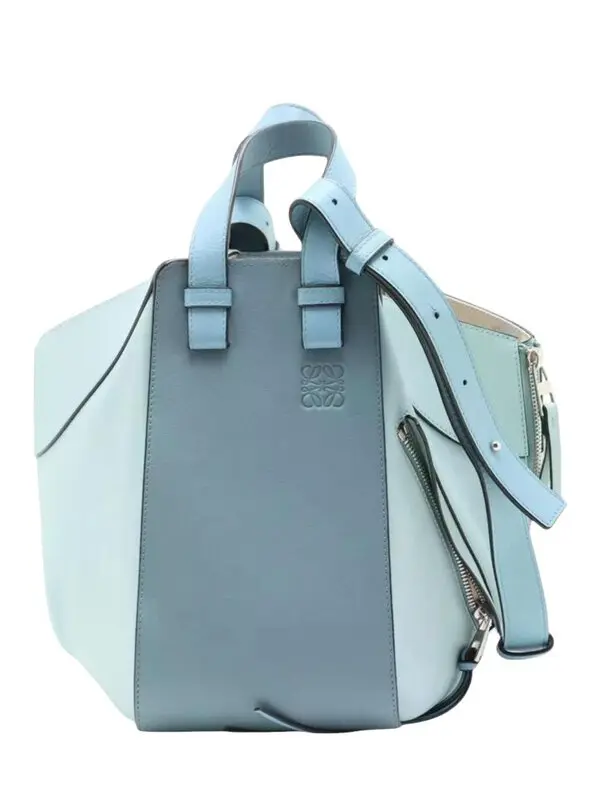 Loewe Small Bicolor Leather Hammock Satchel - Blue
