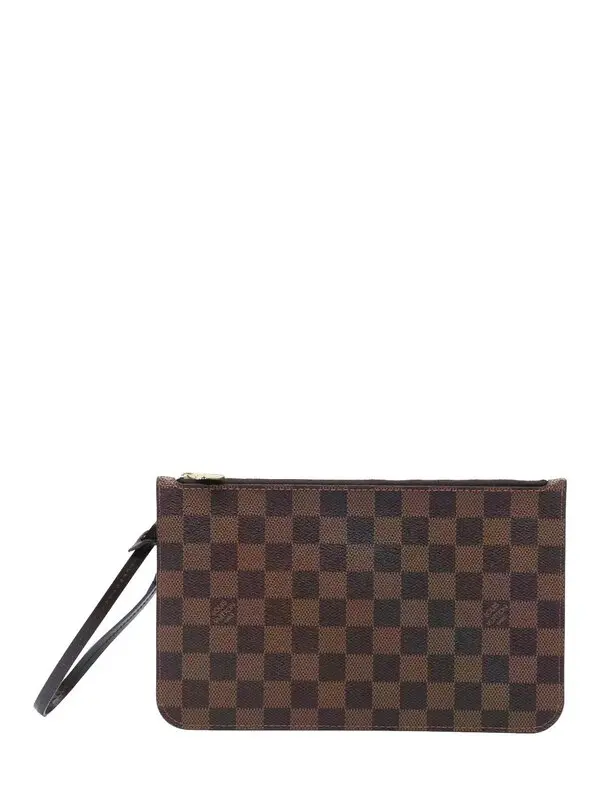 LOUIS VUITTON Damier Ebene Neverfull Mm Pouch - Brown