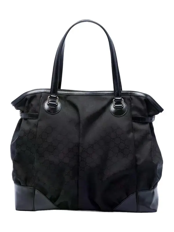 Gucci Gg Nylon Full Moon Tote Bag - Black