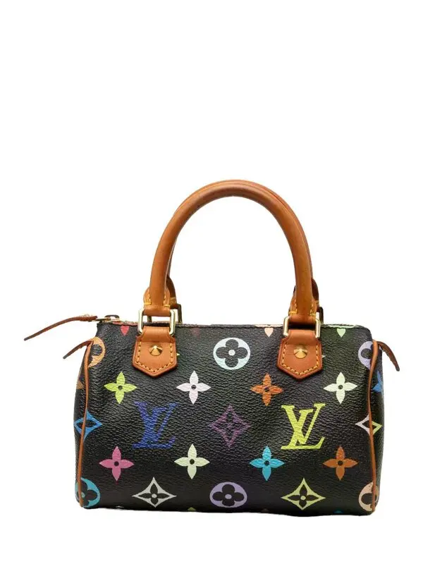 LOUIS VUITTON Monogram Multicolore Mini Speedy Hl Satchel - Black