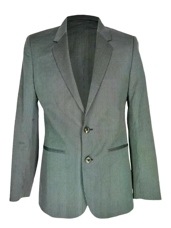 MAISON MARGIELA Single-breasted Pinstripe Blazer - Blue