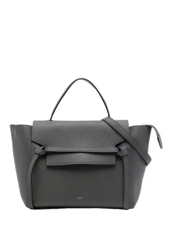 Celine Mini Grained Calfskin Belt Bag Satchel - Grey
