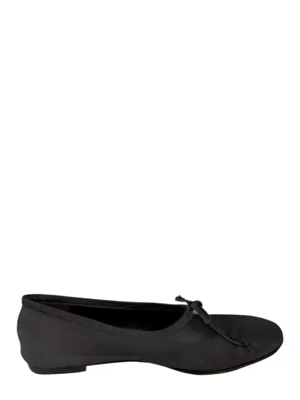 By Far Agnes High-cut Ballet Flats With Bow Detailing - Black