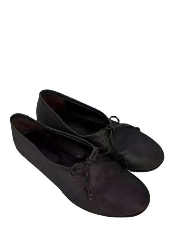 By Far Agnes High-cut Ballet Flats With Bow Detailing - Black