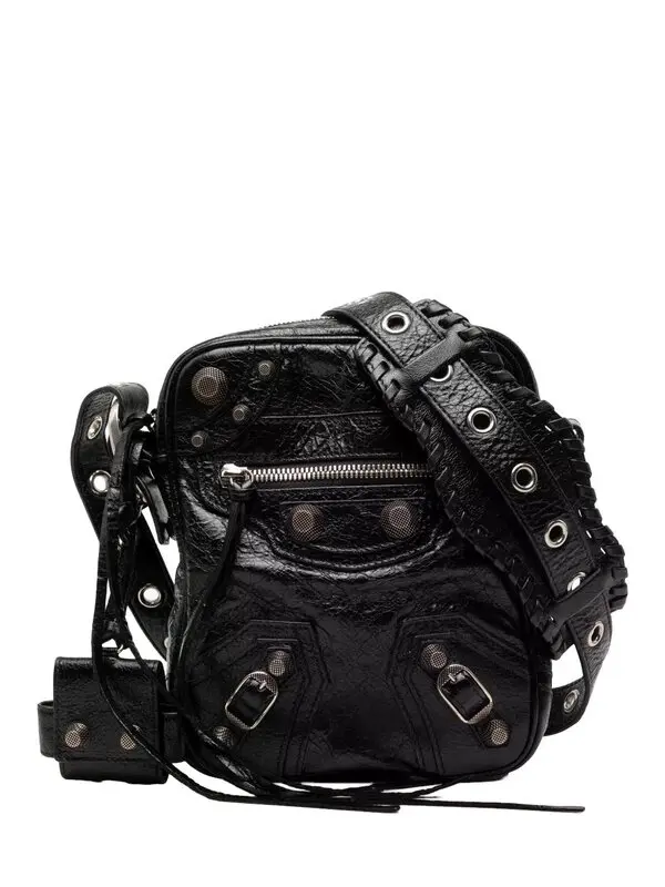 Balenciaga 2010 Lambskin Le Cagole Messenger Bag - Black