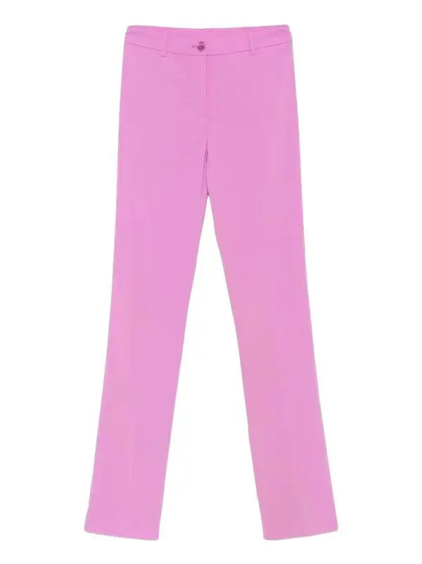 Patrizia Pepe Slim-fit Crêpe Trousers - Pink