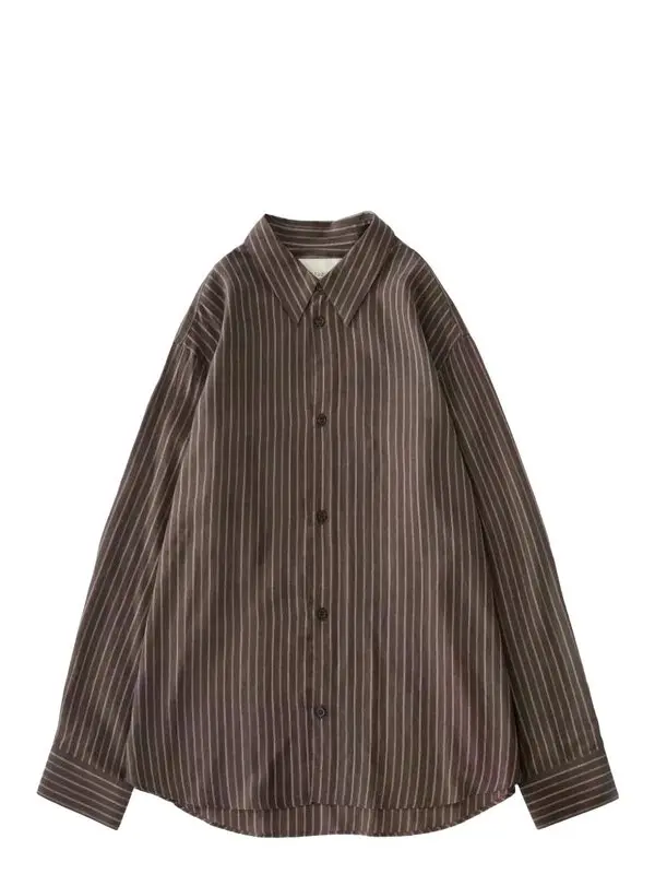 Studio Nicholson View Striped Shirt - Brown