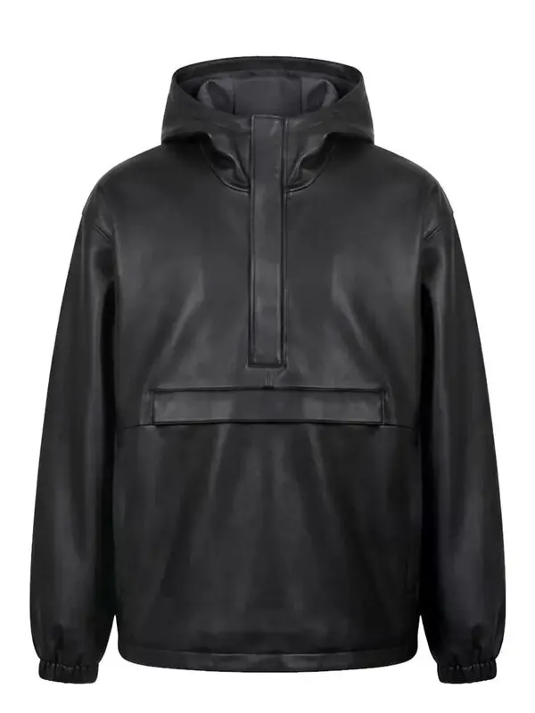 RÓHE Hooded Calf Leather Jacket - Black