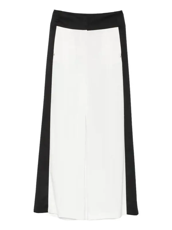 Patrizia Pepe Color-block Wide-leg Trousers - White