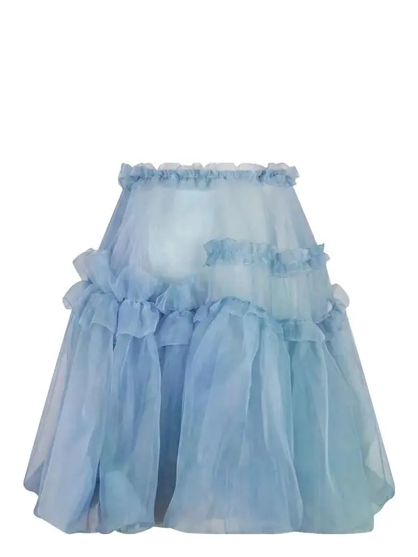 Ermanno Scervino Ruffled Maxi Skirt - Blue