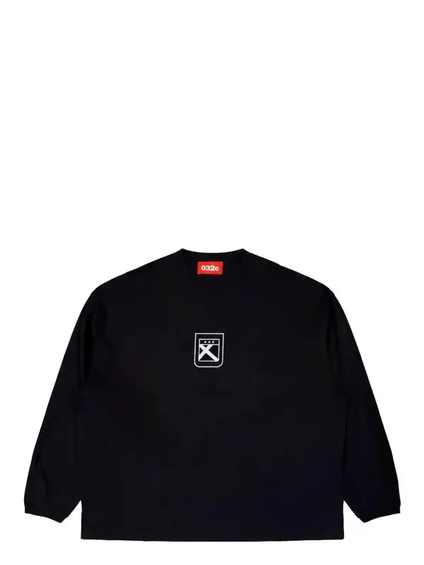 032C Fainting Cross Graphic-print Sweater - Black