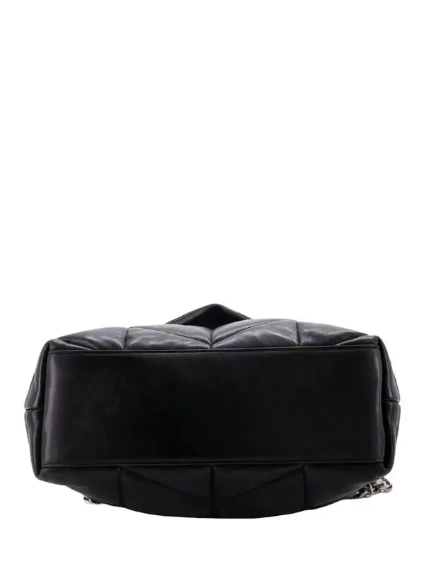 Saint Laurent Loulou Puffer Shoulder Bag Quilted Leather Small Crossbody Bag - Black