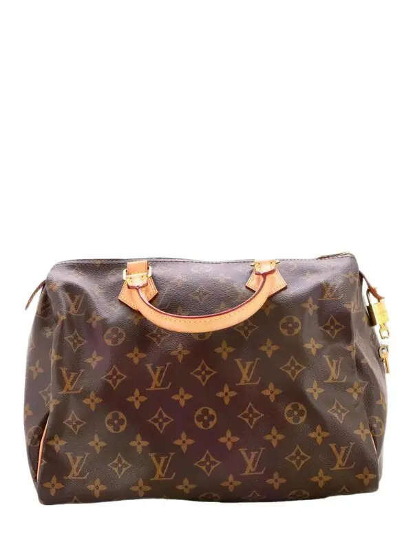 LOUIS VUITTON Monogram Canvas Speedy 30 Satchel - Brown