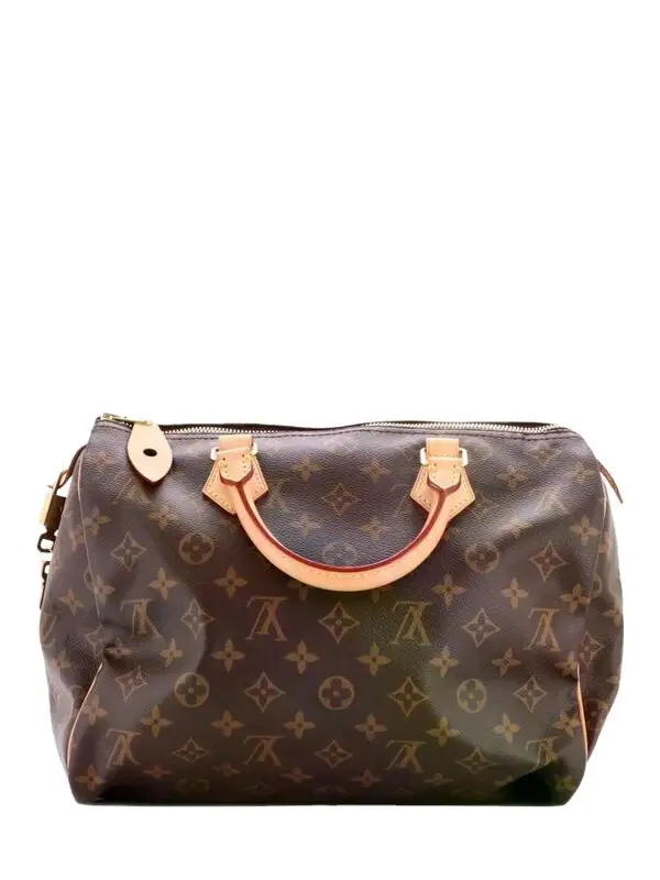 LOUIS VUITTON Monogram Canvas Speedy 30 Satchel - Brown