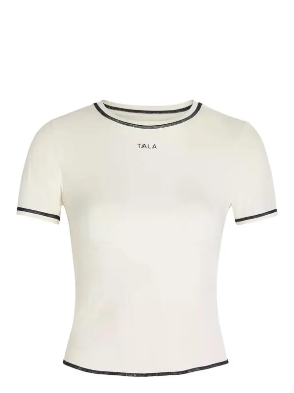 TALA Contrast Stitch Logo T-shirt - Neutrals