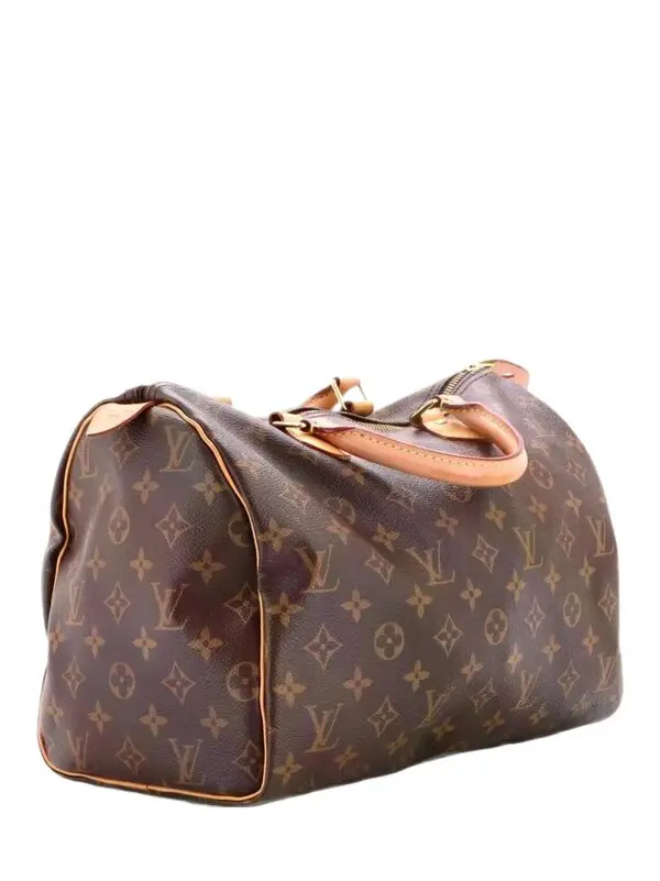 LOUIS VUITTON Speedy Monogram Canvas 30 Satchel Handheld Bag - Brown