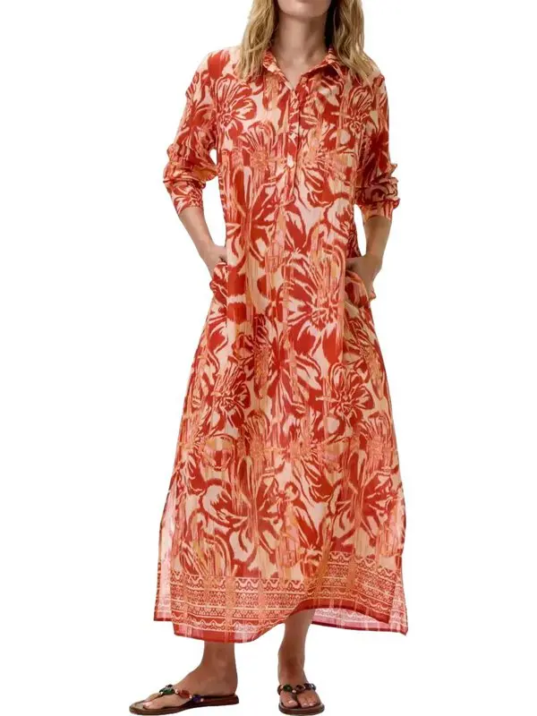 One Season Gilli Floral-print Maxi Dress - Orange