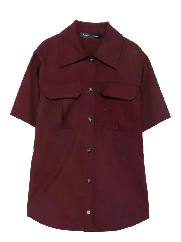 Proenza Schouler Belted Flap-pocket Shirt - Red
