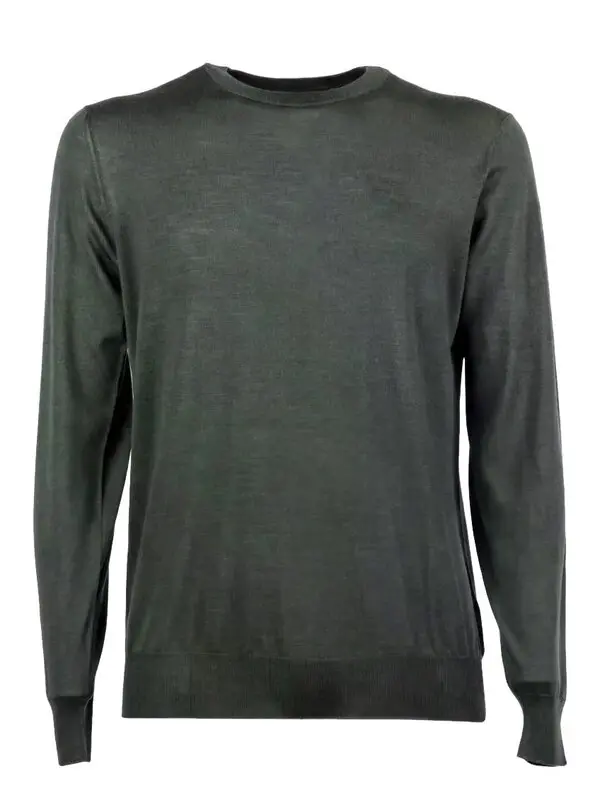 FILIPPO DE LAURENTIIS Crew Neck Long Sleeve Sweater - Green