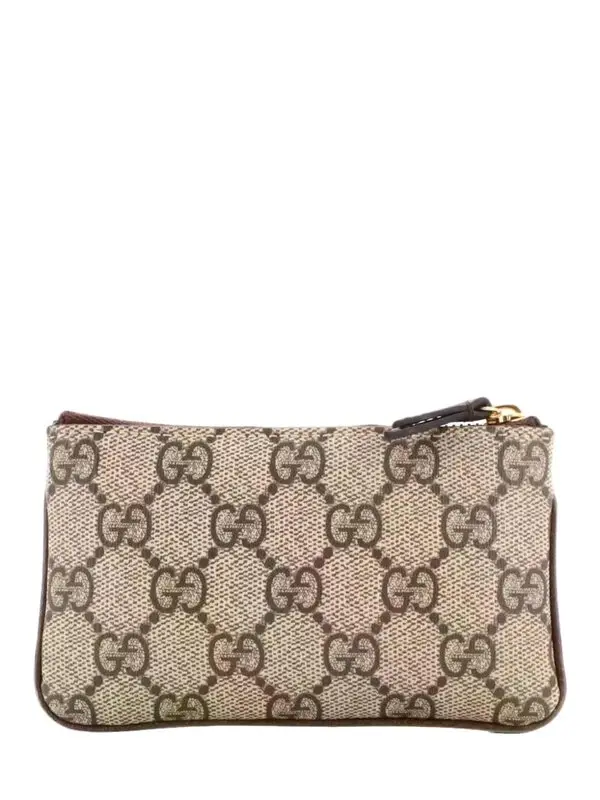 Gucci Ophidia Gg Coated Canvas Pouch - Brown