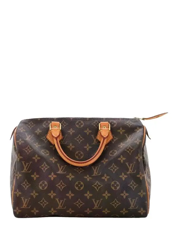 LOUIS VUITTON Monogram Canvas Speedy 30 Satchel - Brown