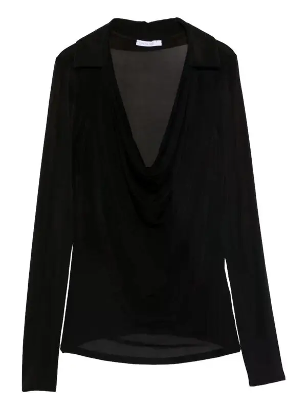 Patrizia Pepe Long Sleeve Top - Black