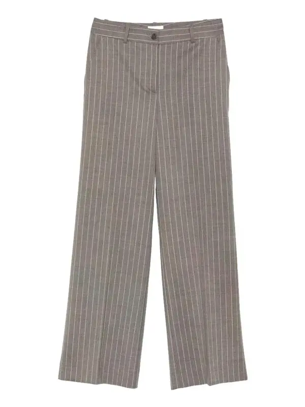P.a.r.o.s.h Tailored Pinstripe Trousers - Grey