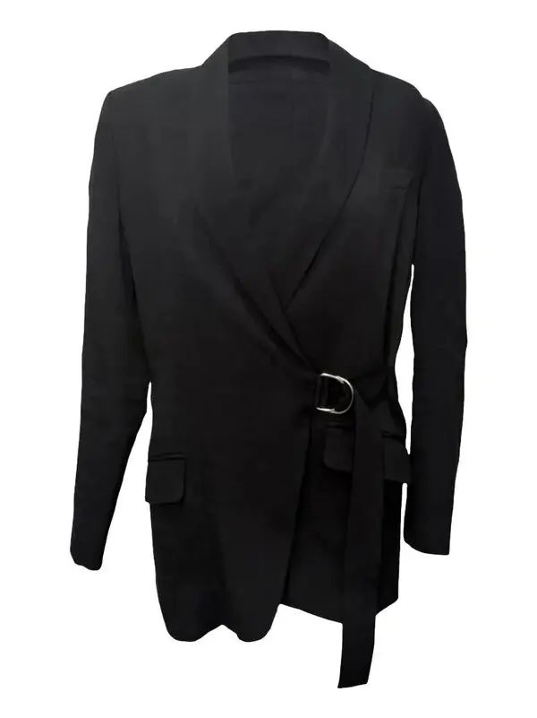 IRO PARIS Long Sleeve Belted Blazer - Black