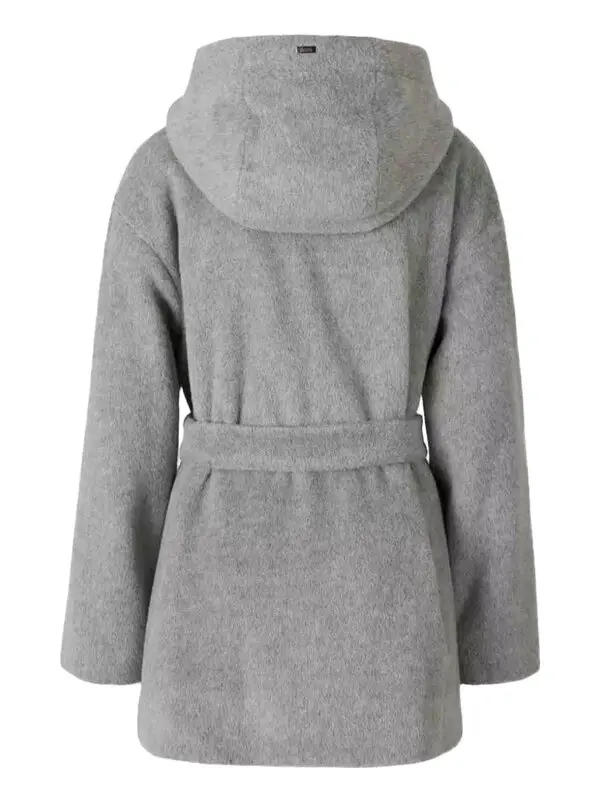 Herno Hooded Belted Jacket - Grey