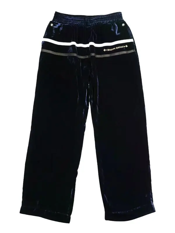 Chrome Hearts So It Goes Velour Pants Navy - Blue