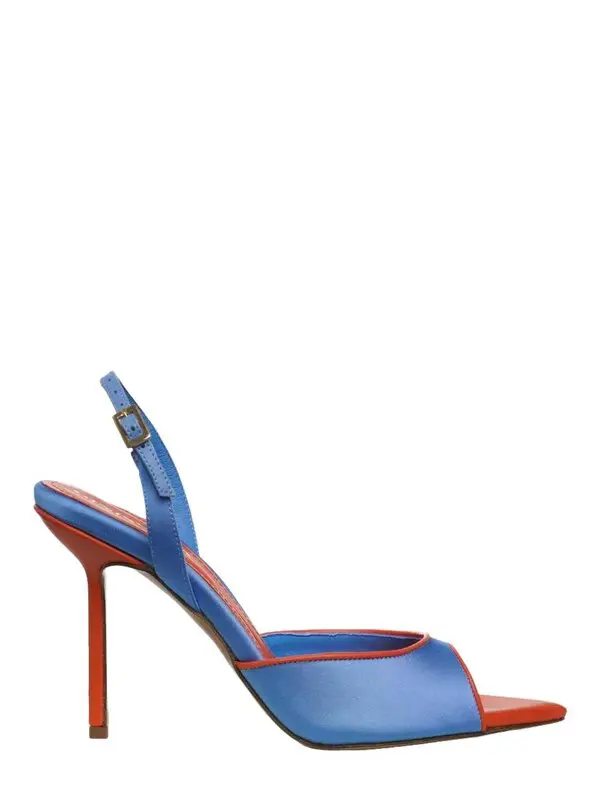 GINISSIMA Vicky Satin Buckle-fastening Stiletto Sandals - Blue